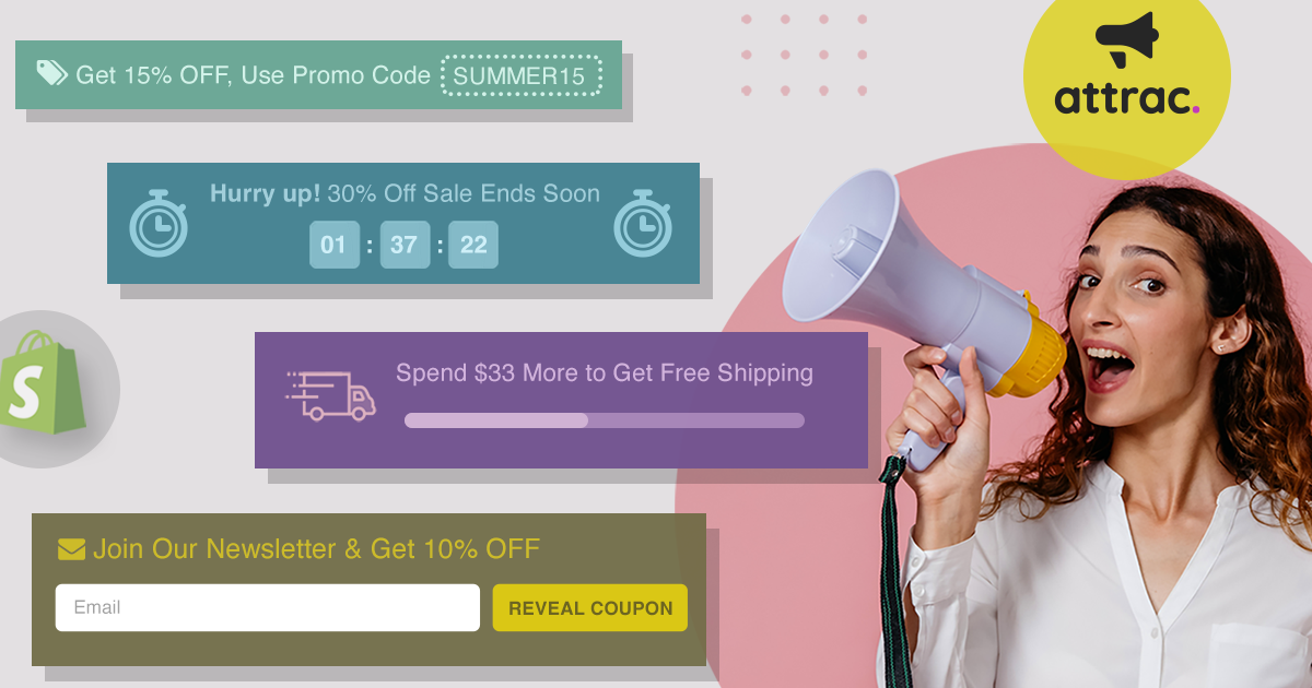 Attrac: High-Converting Bars, Banners, & Popups For Shopify