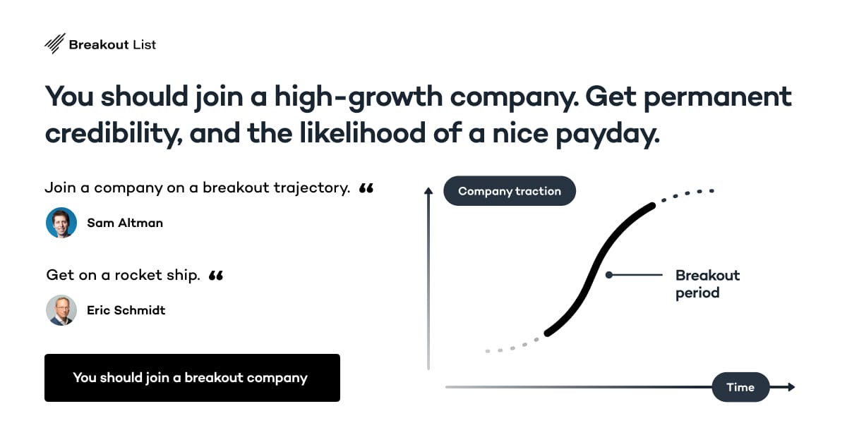 Breakout List - Why join a breakout