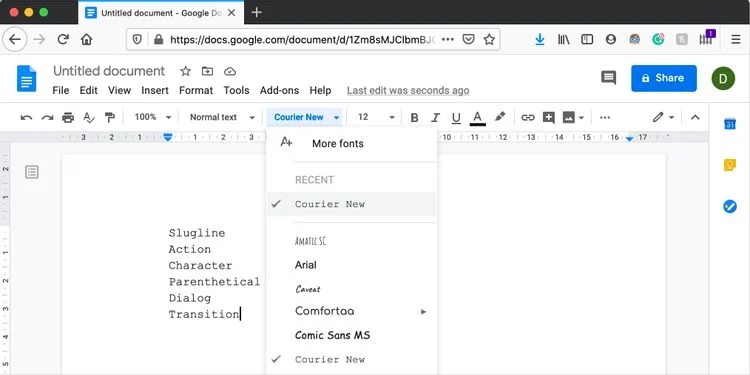 Microsoft Word Screenplay Template Free