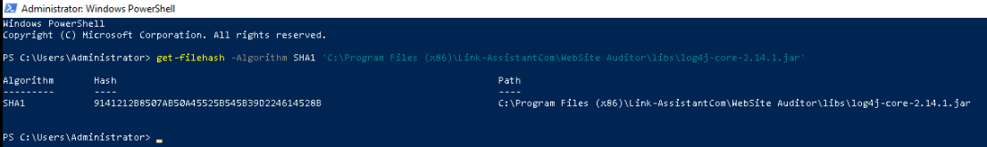 Using log4jscanwin to identify Log4j vulnerabilities on Windows machines — Kloudle Website