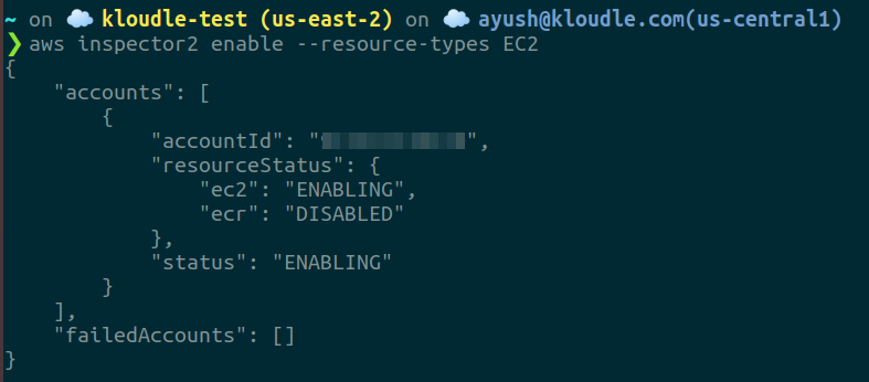How to perform an EC2 Vulnerability Scan using Amazon Inspector — Kloudle Website