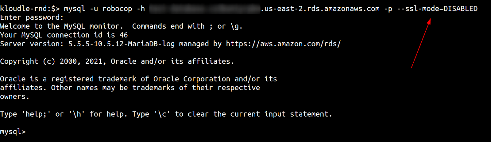 AWS RDS does not force clients to connect using a secure transport layer — Kloudle Website