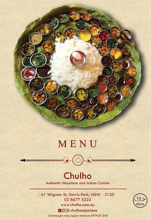 Menu | Chulho Nepalese and Indian Cuisine