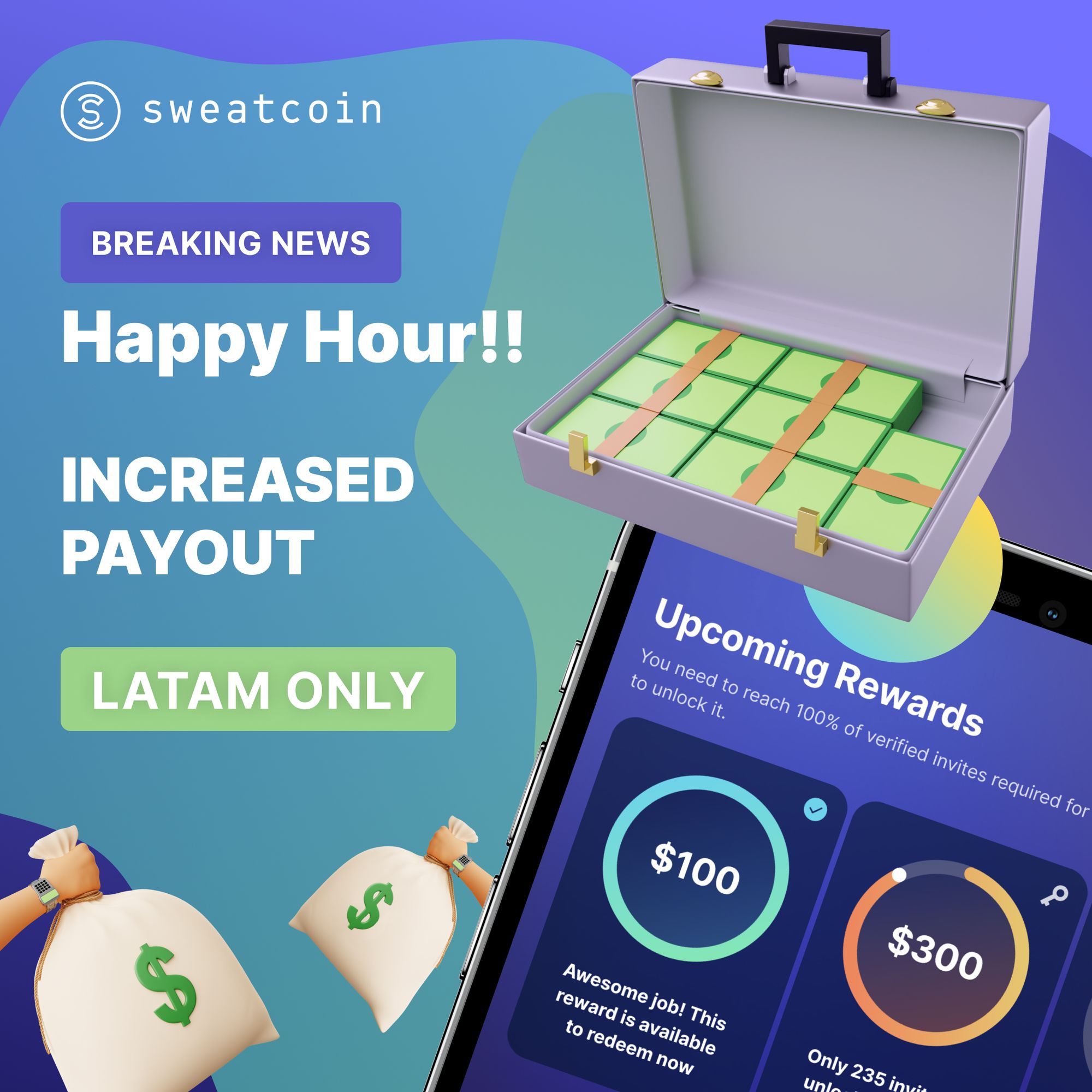 Promote Sweatcoin and Earn Cash Rewards