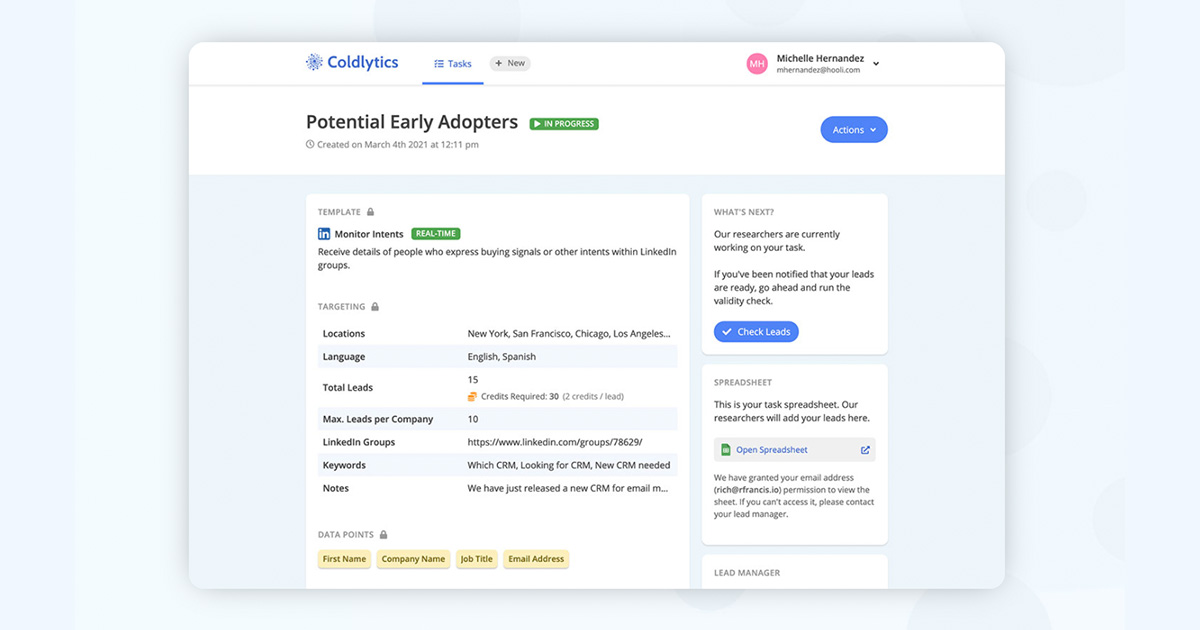 Get Customers and Close Deals with Bespoke Lead Lists - Coldlytics