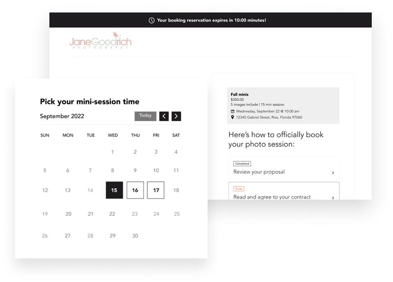 Client and Mini-Session Booking