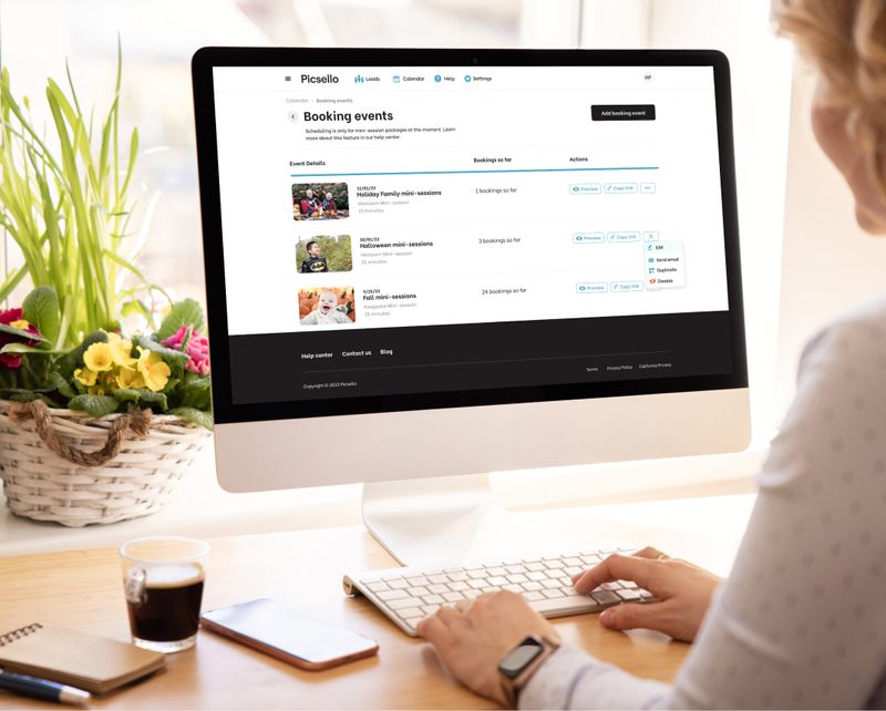 Client and Mini-Session Booking