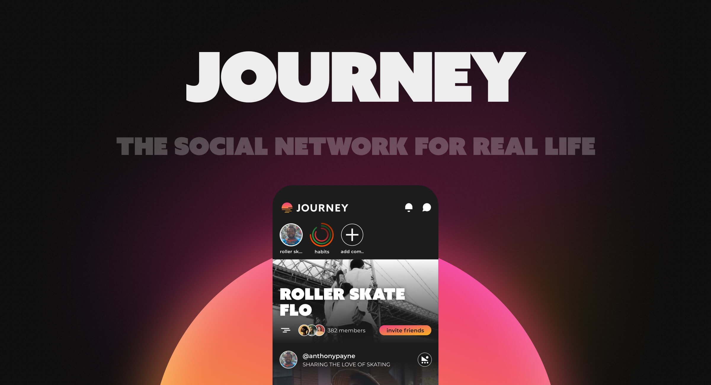Journey – social that's good for you.