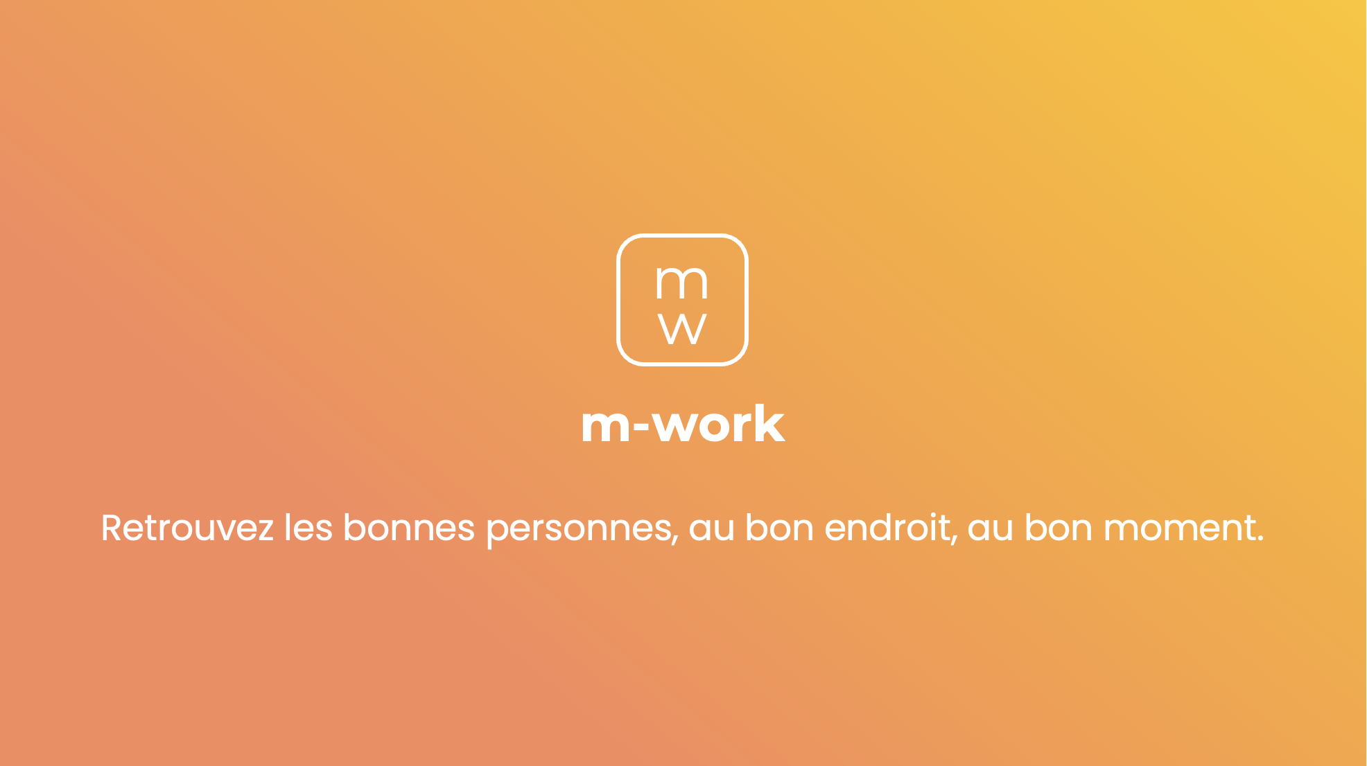 m-work | Suivi du télétravail & planification du flex-office
