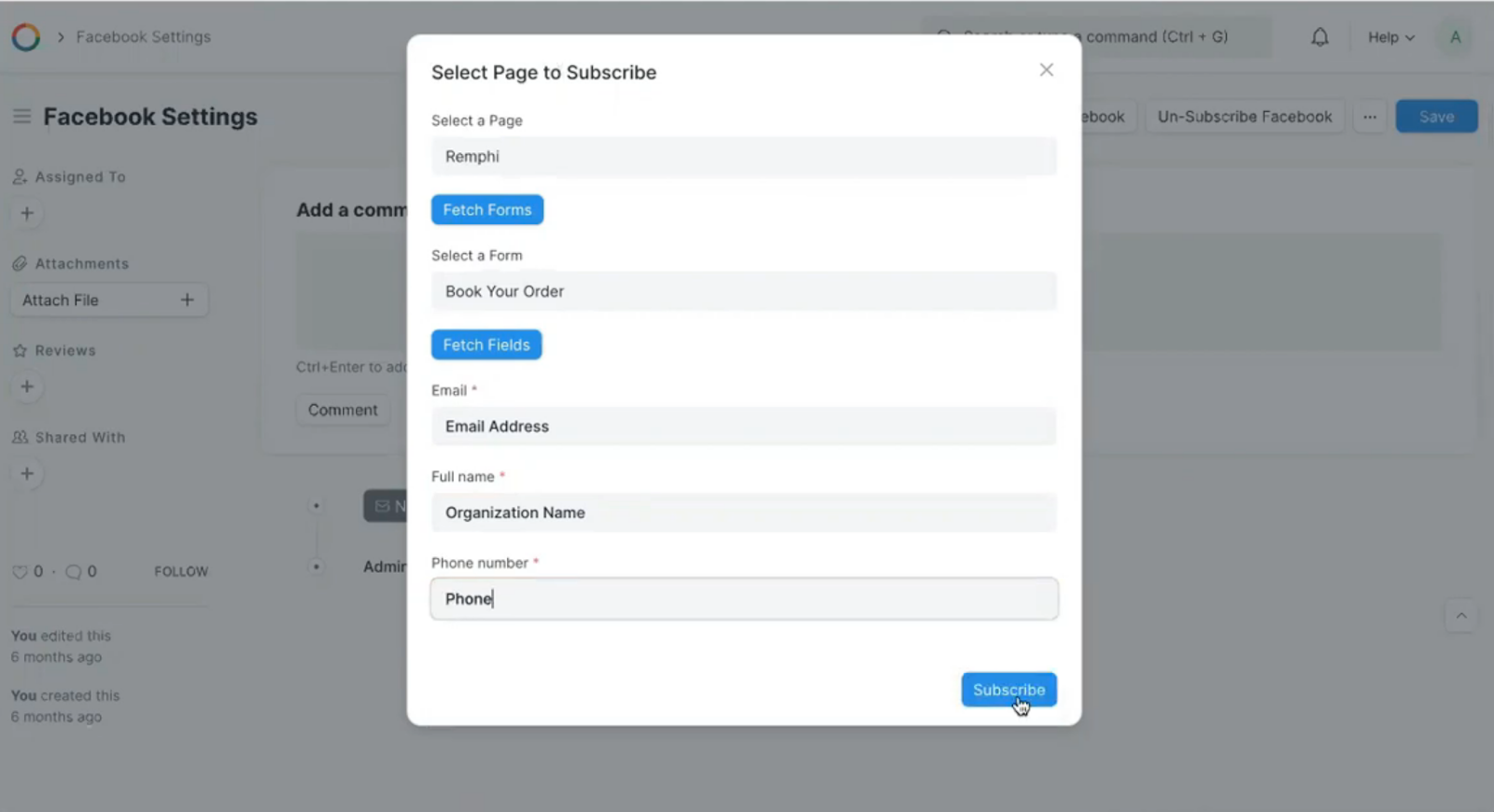How To Generate Leads From Facebook Through Webform Using OneCRM | OneHash