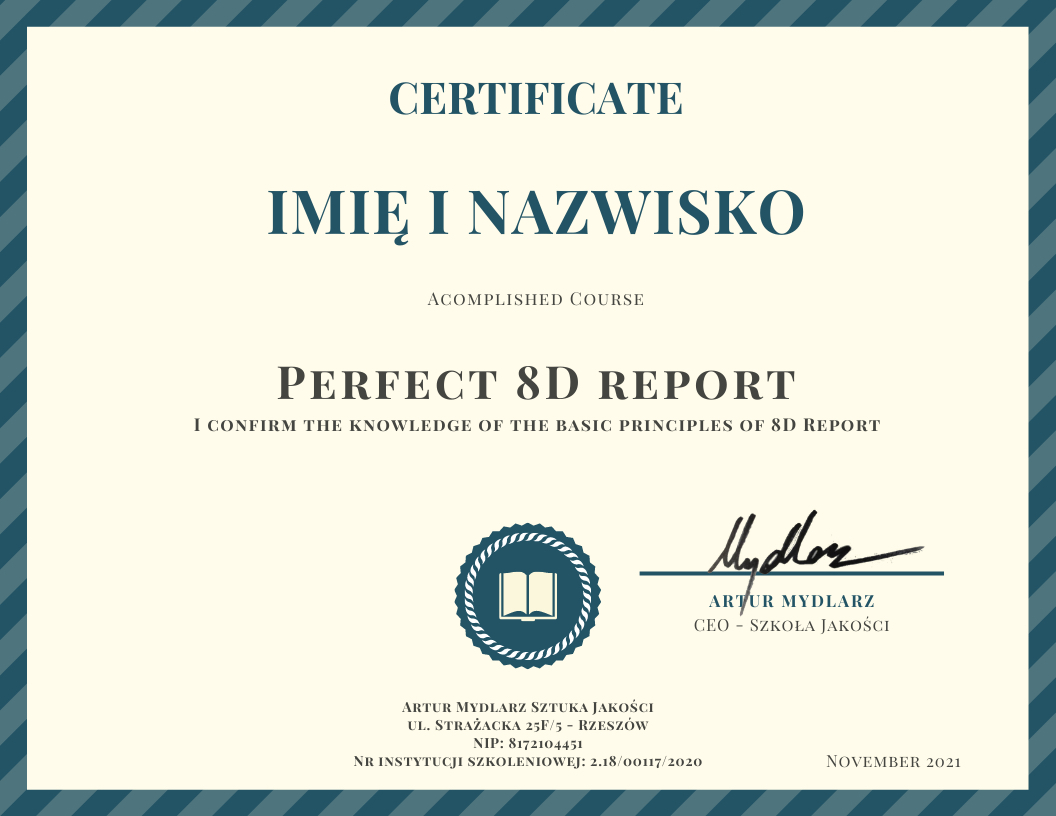 Perfekcyjny raport 8D