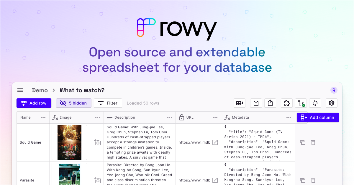 Rowy - Modern Backend Stack