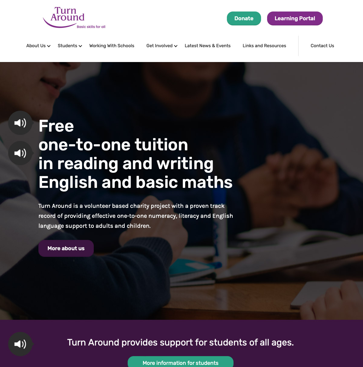 Turn Around - Free one-to-one tuition in reading and writing English ...