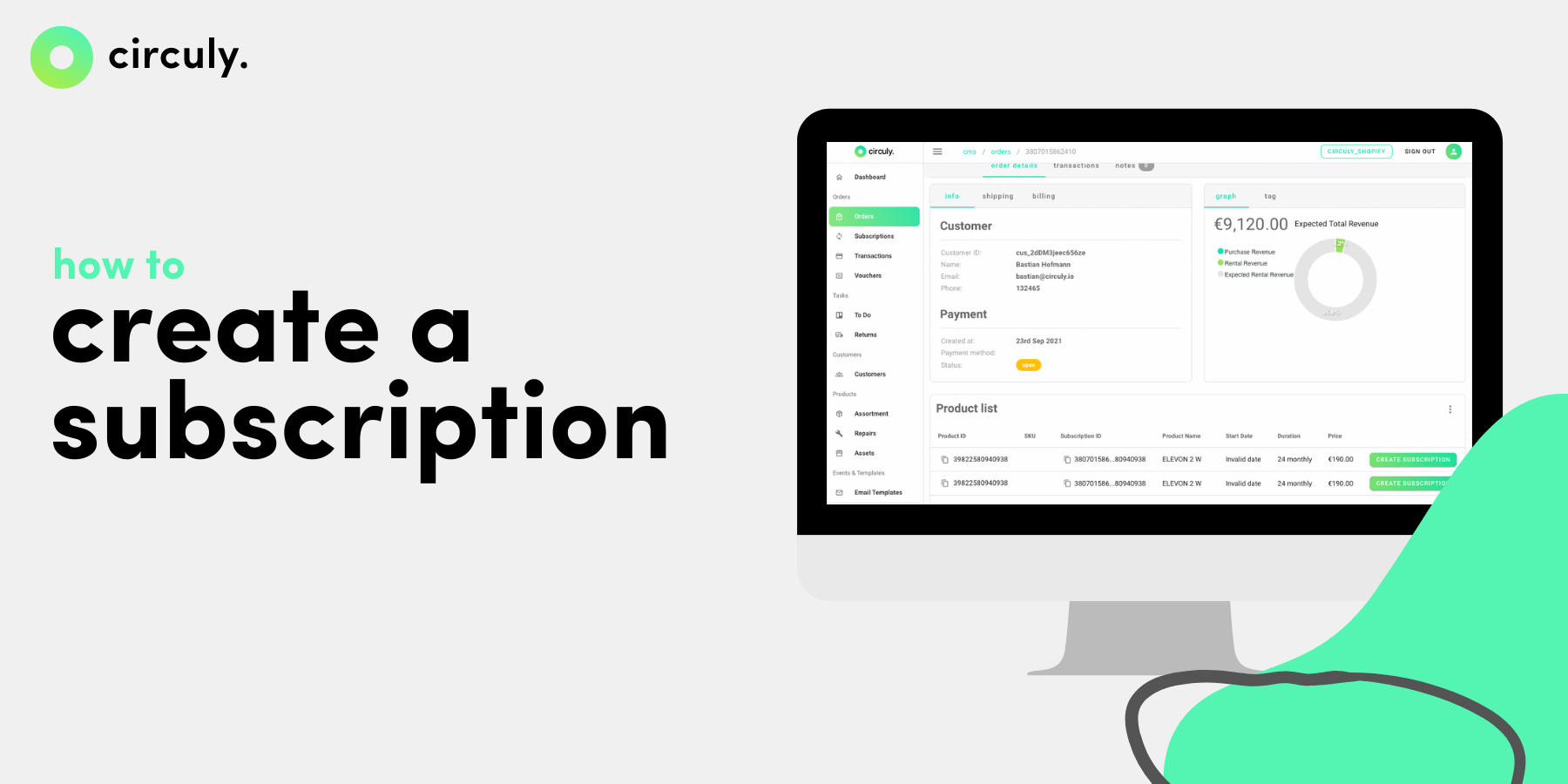circuly knowledge loop - Create a Subscription