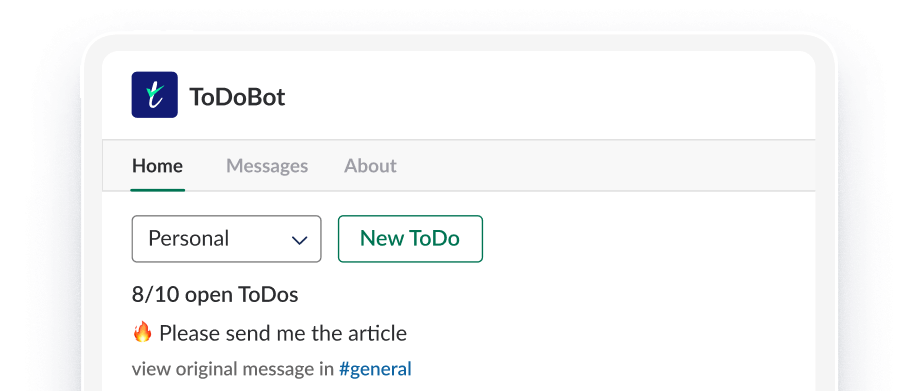 ToDoBot – Task Management App for Slack