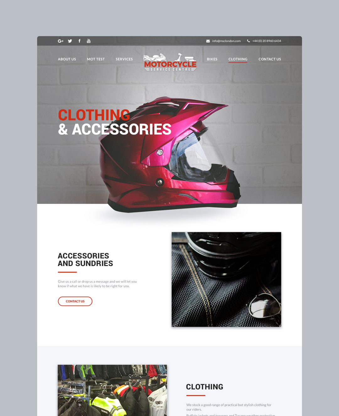 Motorcycle Service Centre | Web Design