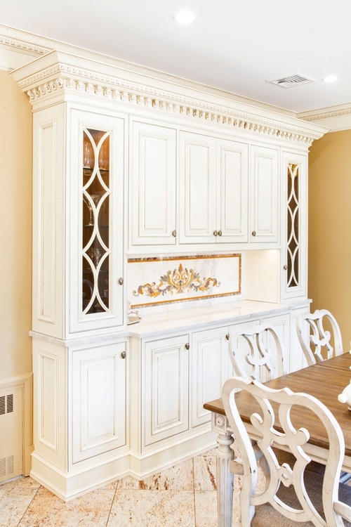 Traditional white patina kitchen Whitestone, NY | WL Kitchen & Home