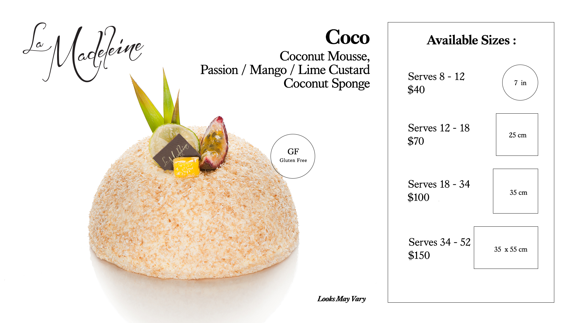 Our Menu | La Madeleine French Dessert Cafe in Adelaide