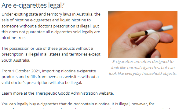 e-Cigarettes (vaping) - CODE