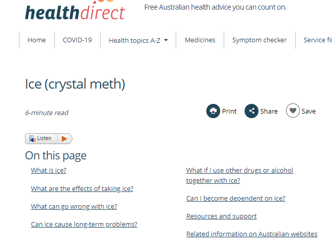 Ice (crystal meth) - CODE