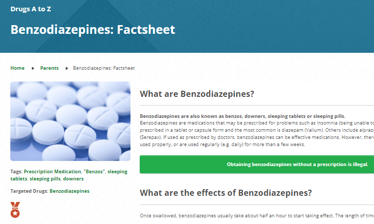 Benzodiazepines: Factsheet - CODE