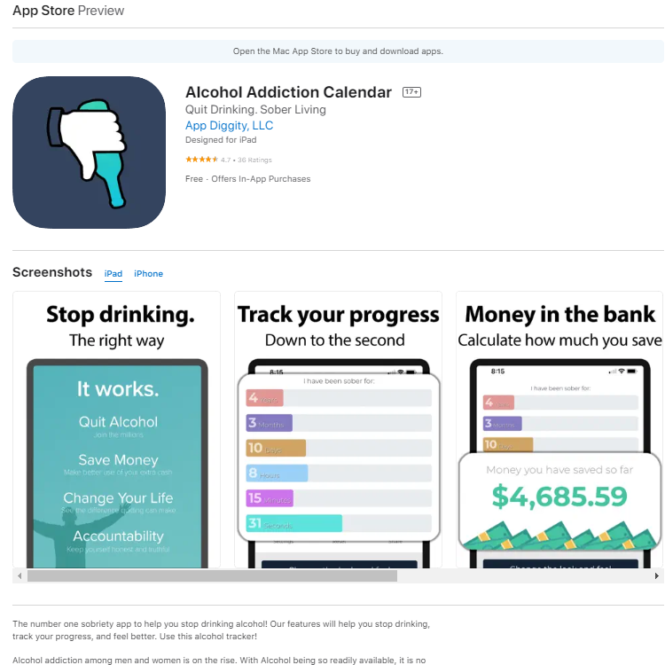 Days Since - Alcohol Addiction Calendar (iOS) - CODE