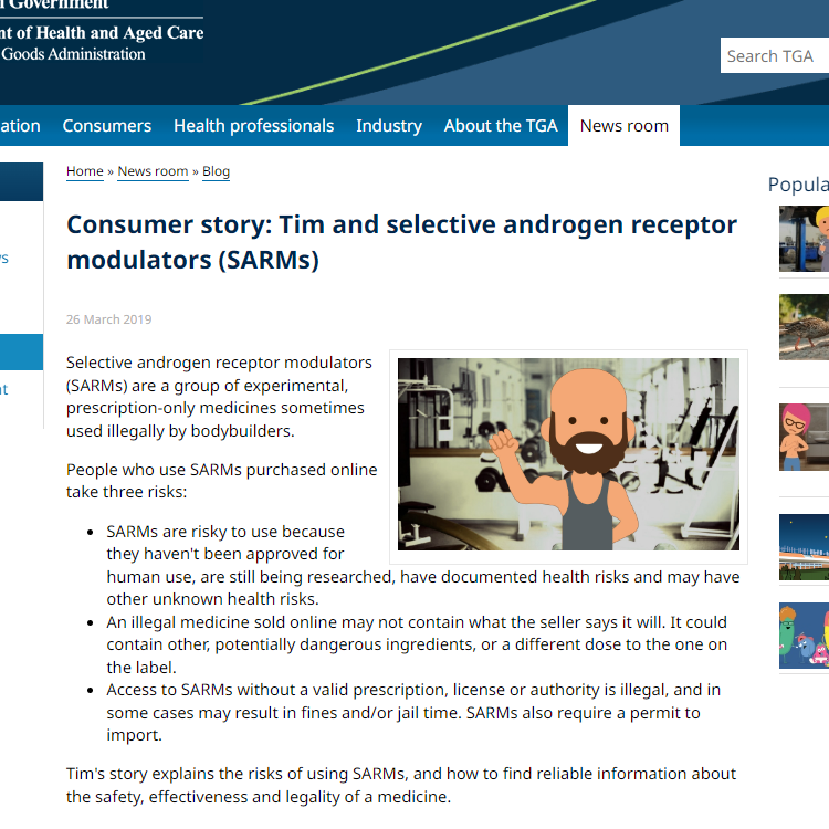 Consumer Story Tim And Selective Androgen Receptor Modulators Sarms