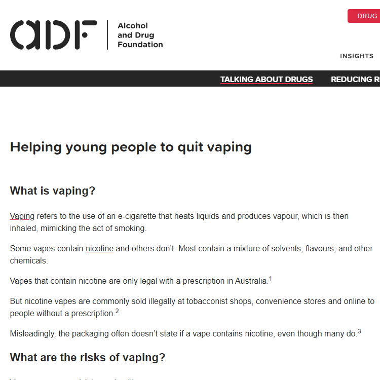 Helping young people to quit vaping - CODE