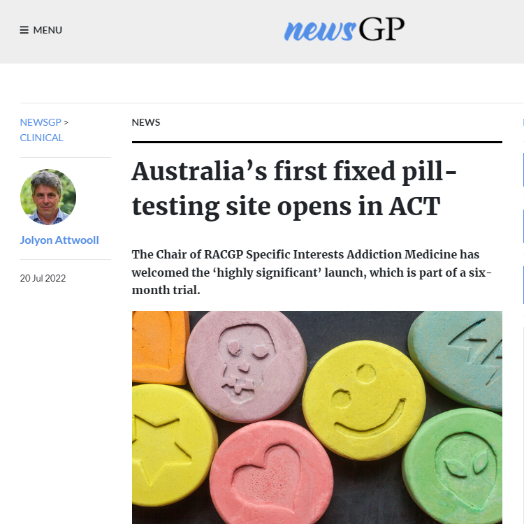 Australia’s first fixed pill-testing site opens in ACT - CODE