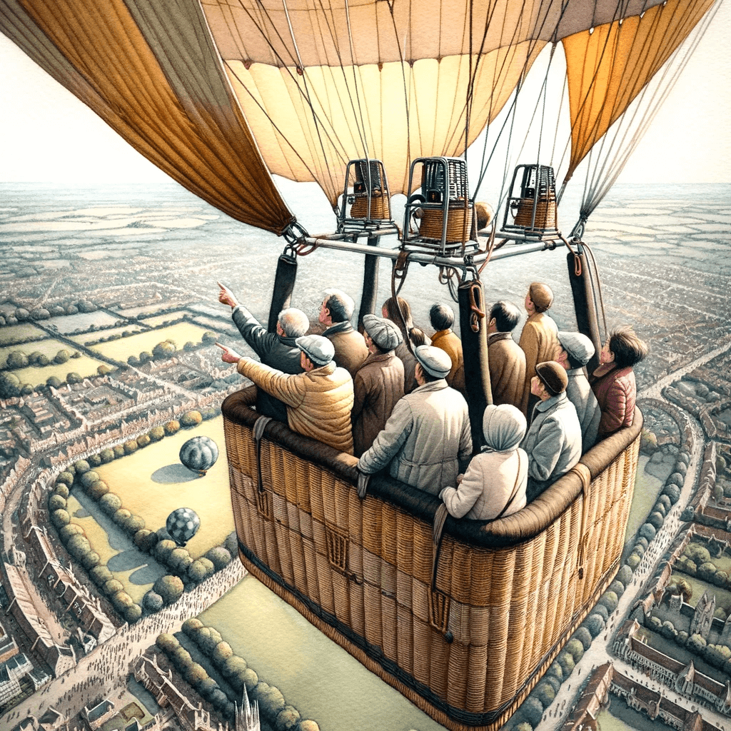 40+ Watercolor Style Hot Air Balloon Illustrations & Prints
