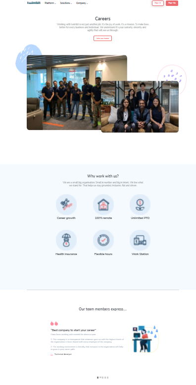 Careers - twimbit | be more