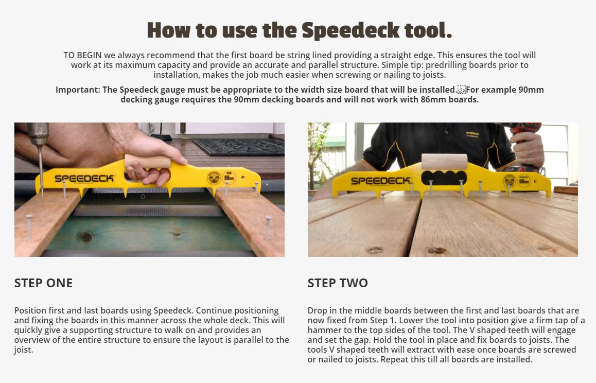 Speedeck Tool | South Pacific Supplies Ltd