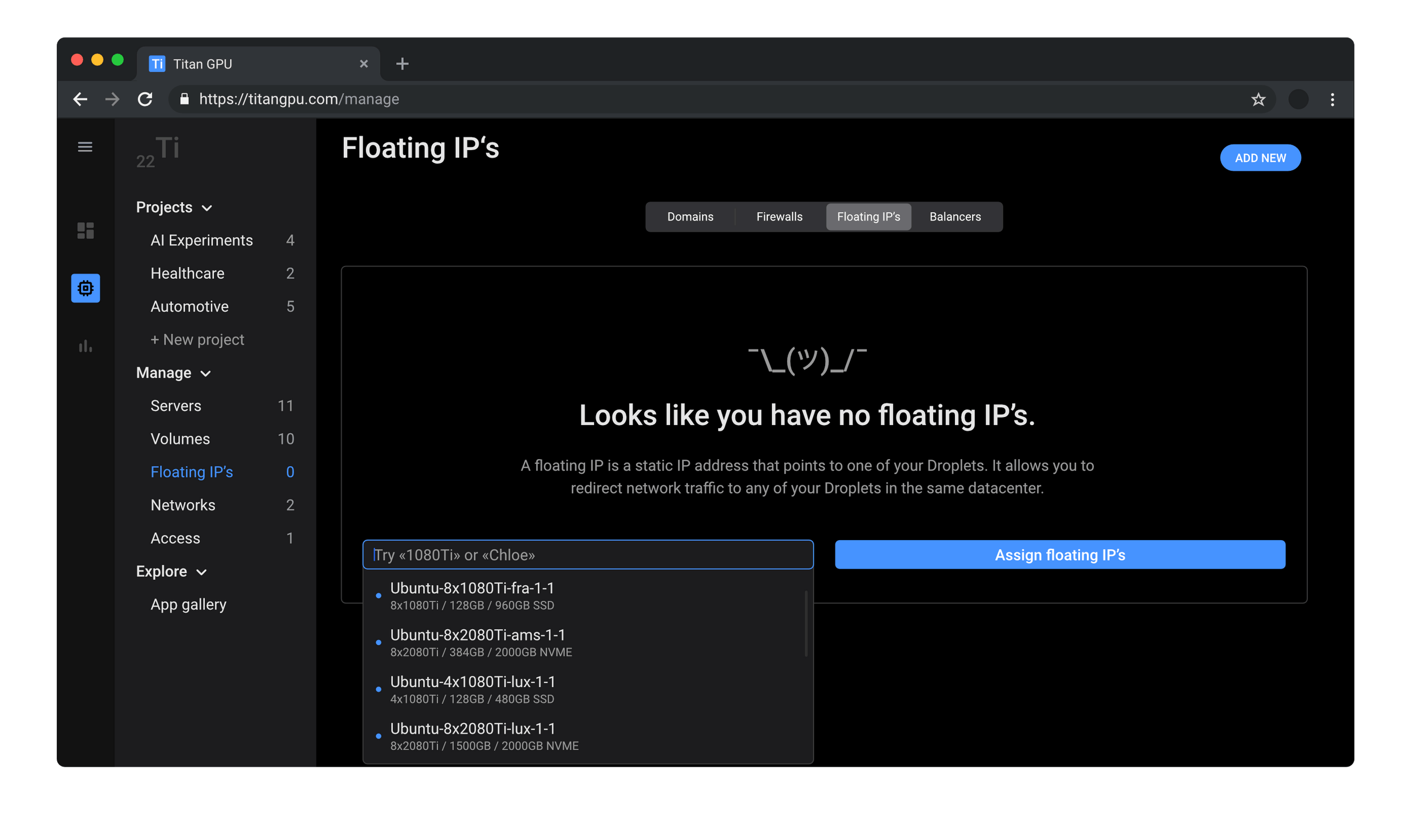 Rent the best GPU Server from 0.38 euro / day — Titan GPU