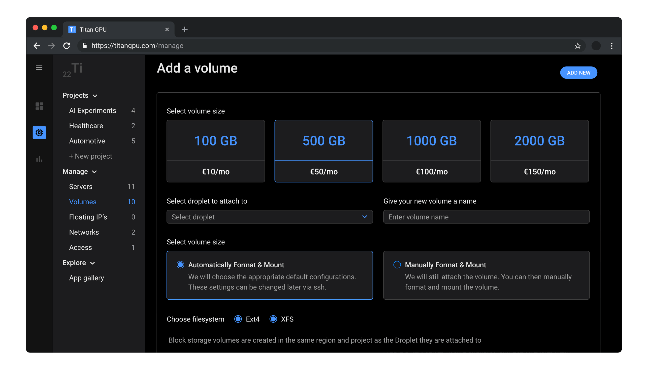 Rent the best GPU Server from 0.38 euro / day — Titan GPU