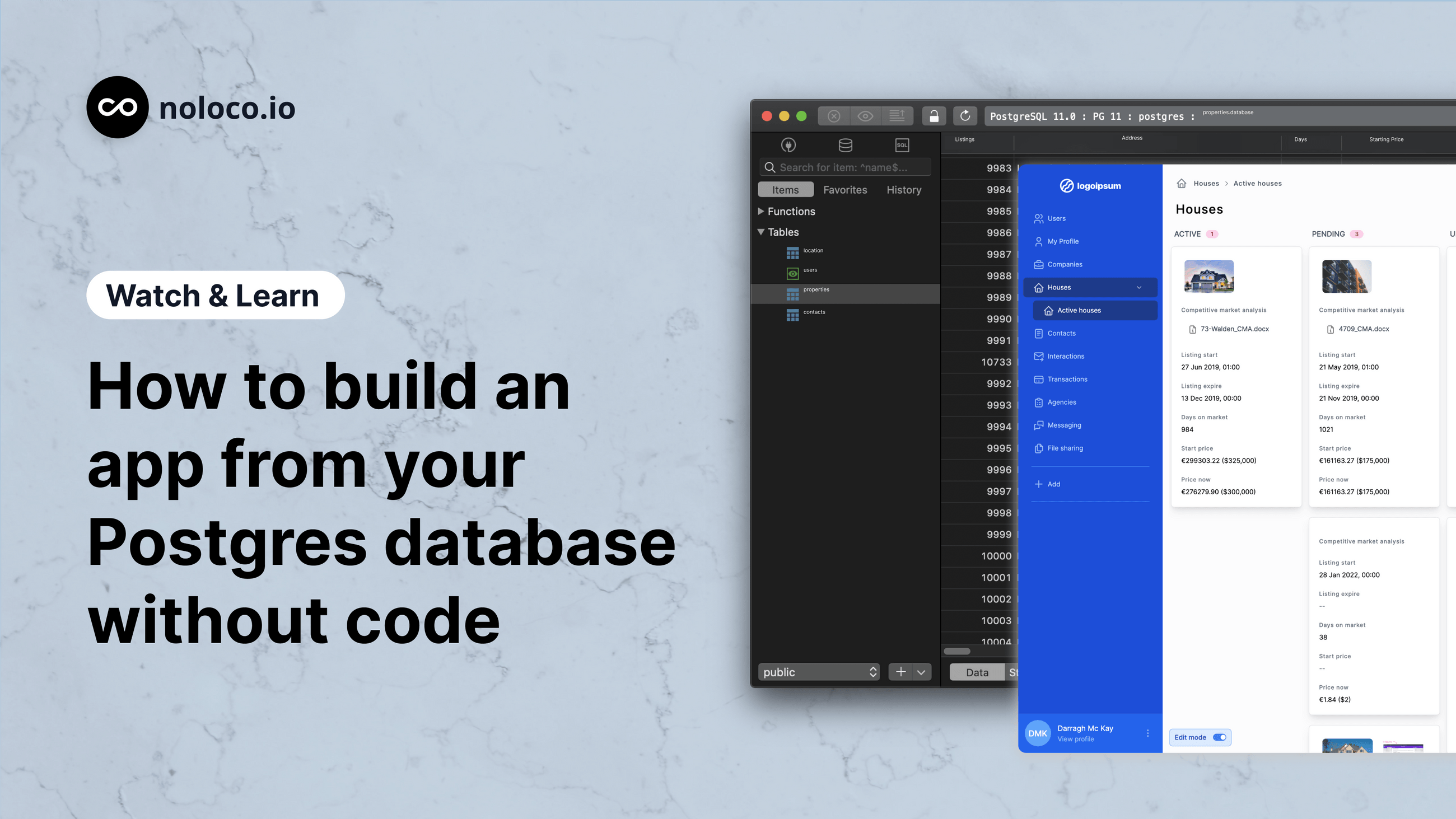 Build your no-code web app with Noloco