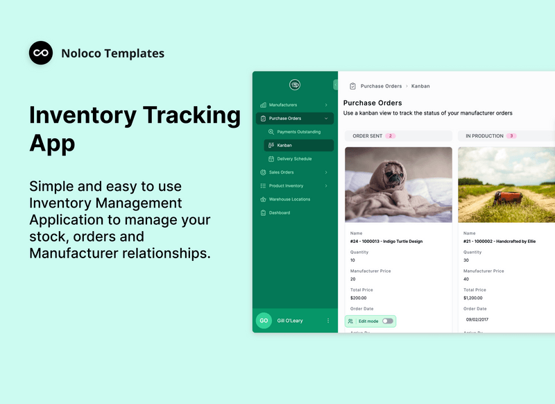 Inventory Tracking App - Noloco Templates