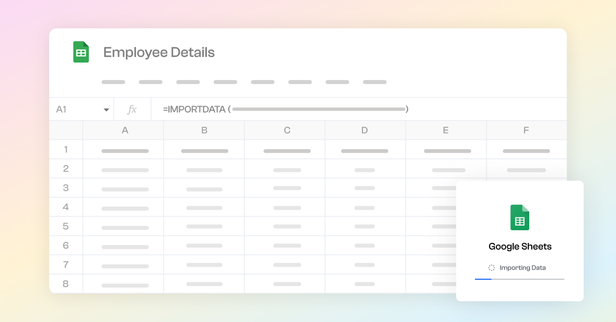 How to Import Data Into Google Sheets