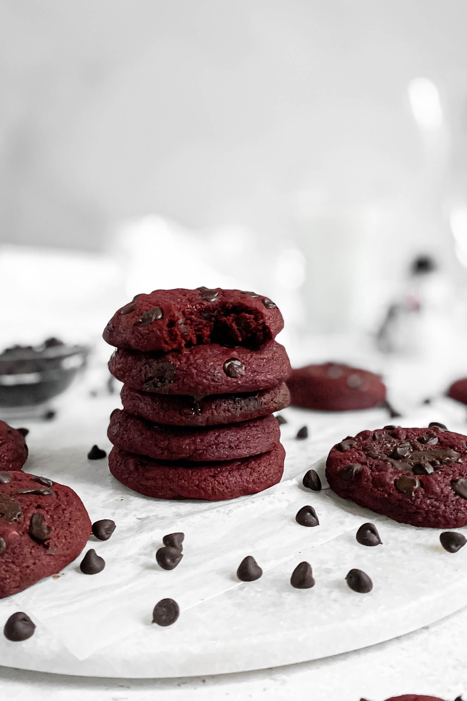 Red Velvet Chocolate Chip Cookies