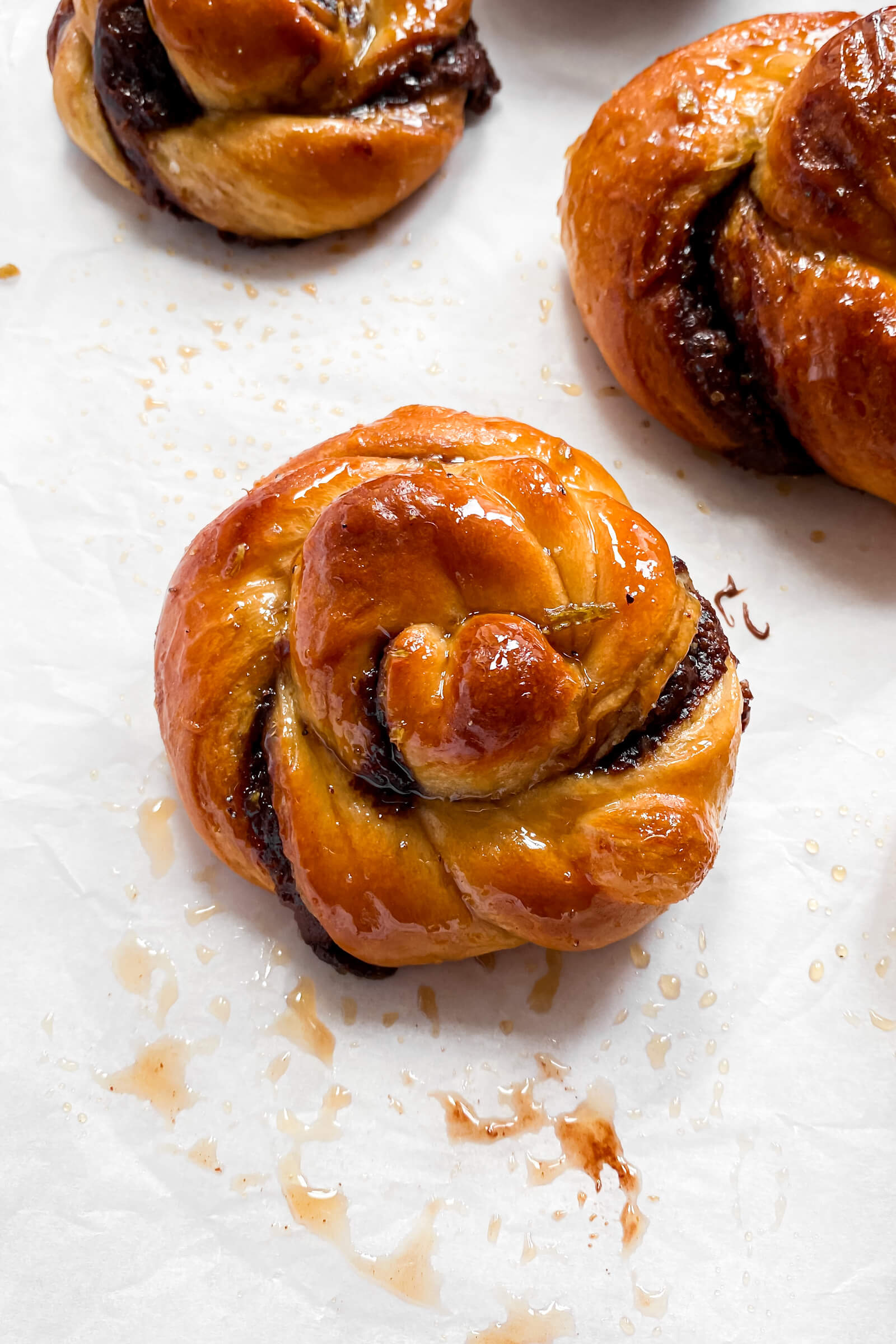 Glazed Nutella Twisted Buns