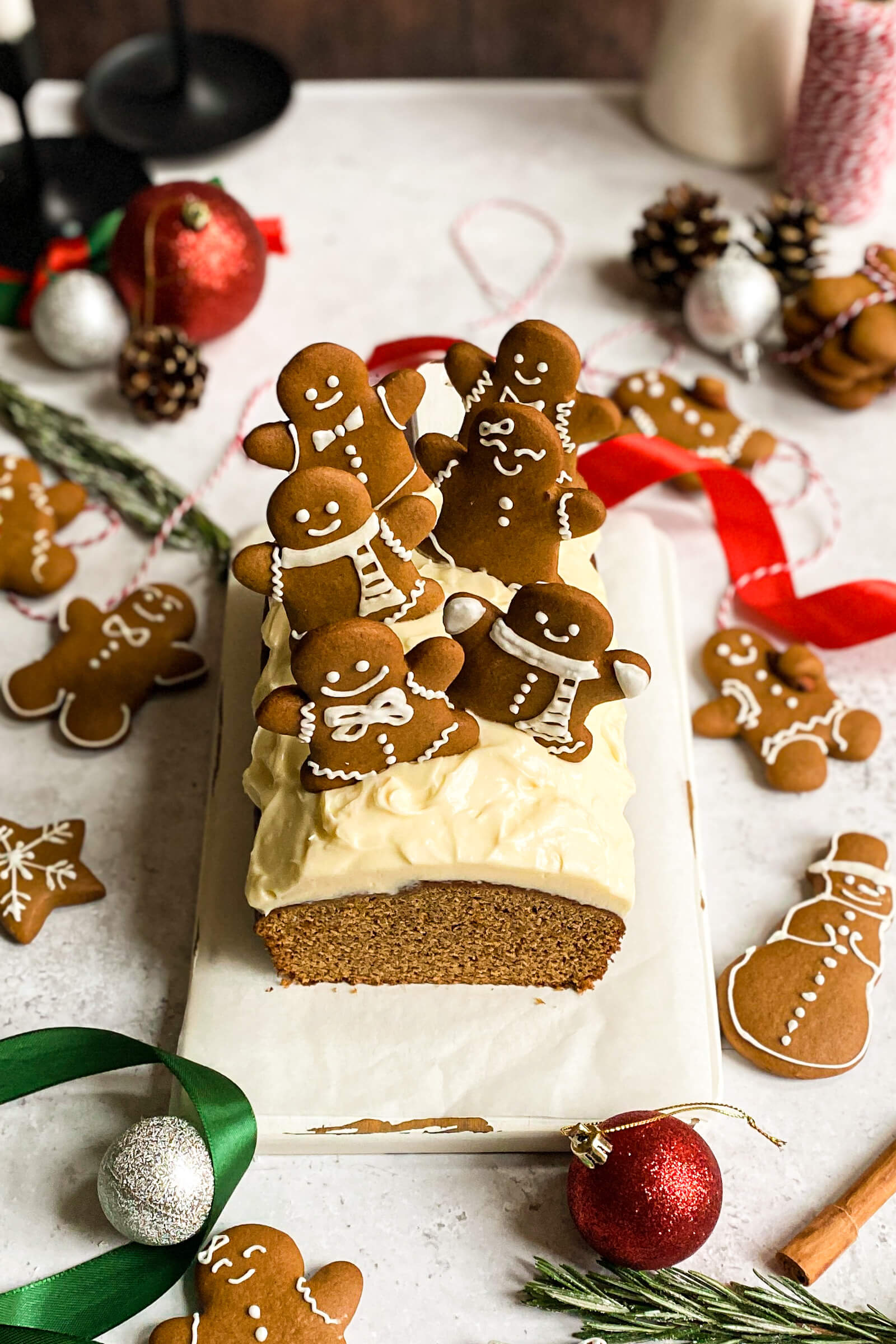 Gingerbread Loaf Cake With Cream Cheese Frosting
