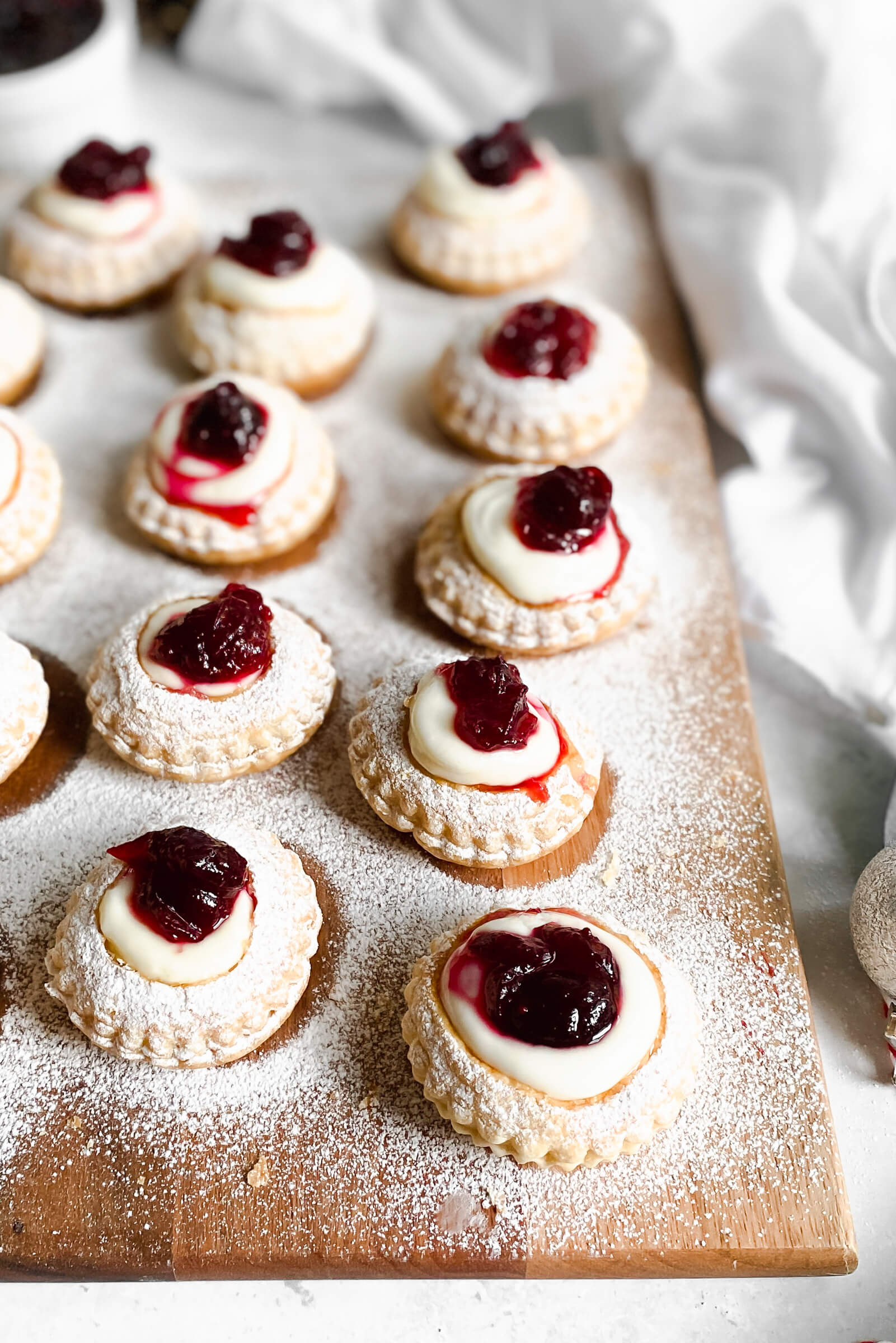 Cheesy Cranberry Puff Pastry Mini Cups