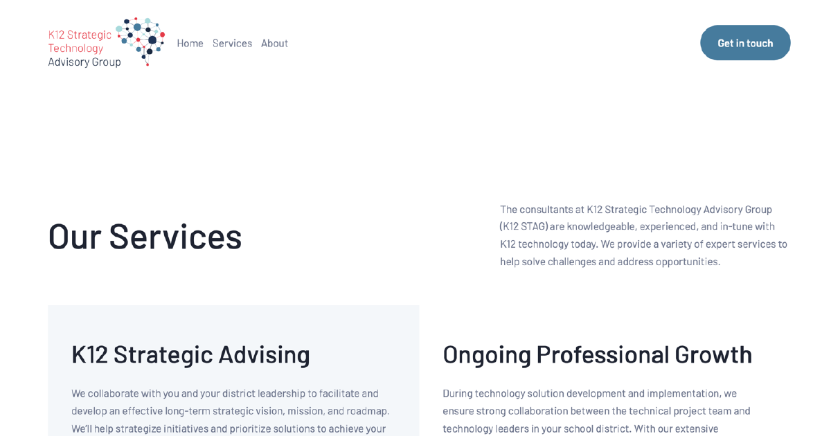 Services - K-12 STAG