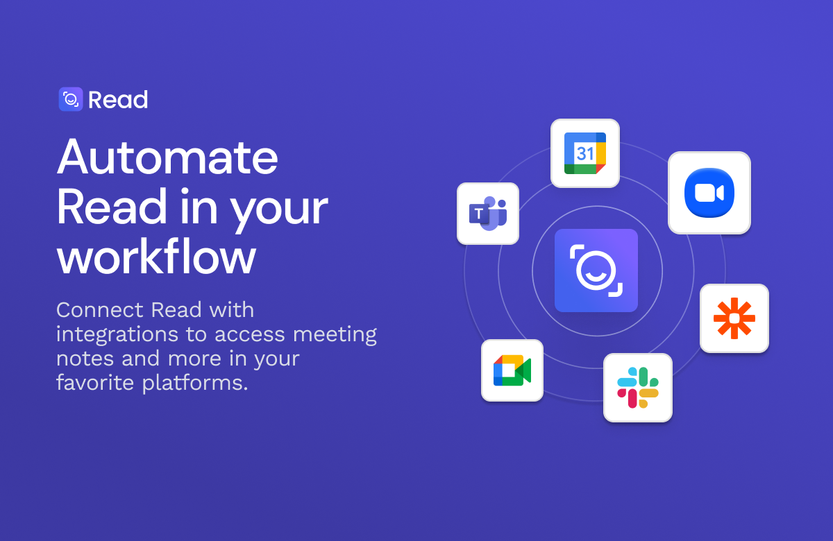 Integrate Read Meeting Reports and Summaries into Apps, Platforms, CRMs ...