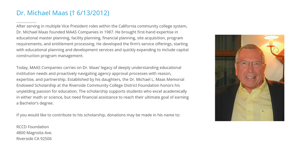 Dr. Michael Maas, Founder of MAAS Companies