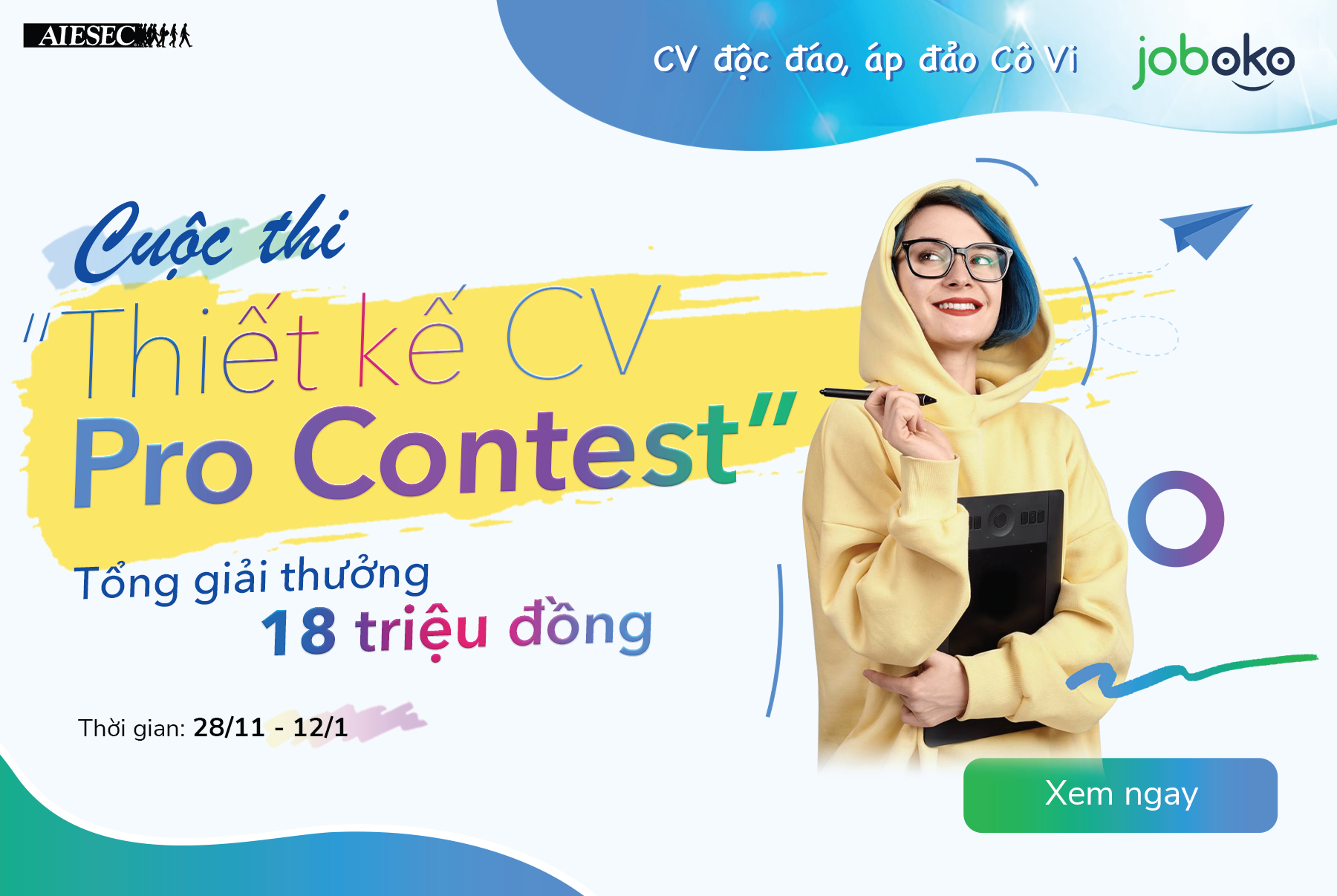 JOBOKO PHÁT ĐỘNG CUỘC THI THIẾT KẾ "CV PRO CONTEST".