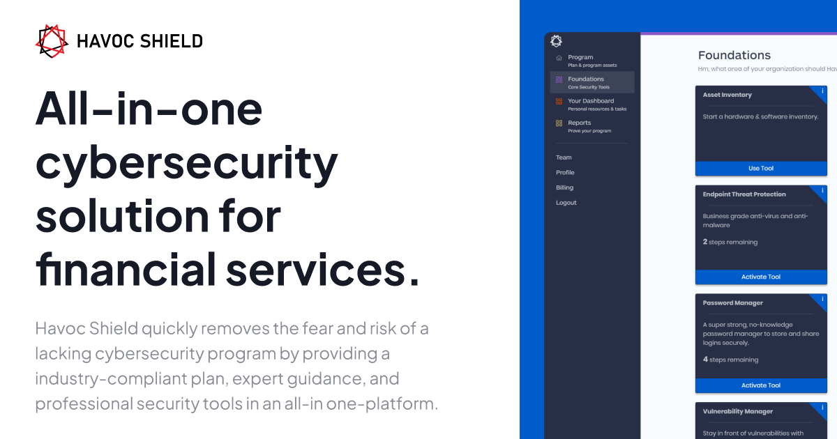 Havoc Shield Cybersecurity For Financial Services