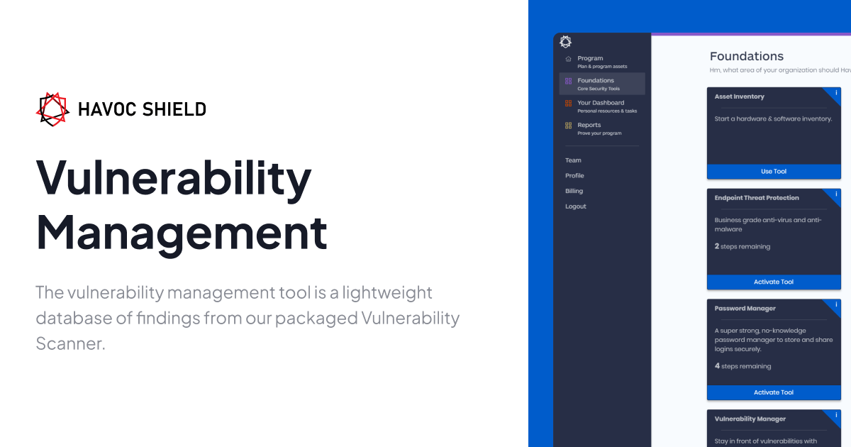 Vulnerability Management - Havoc Shield