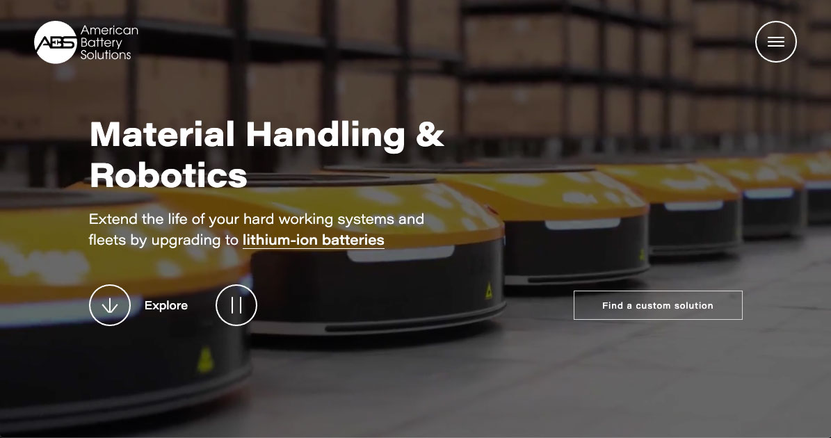 Lithium-Ion Batteries for Electric Material Handler
