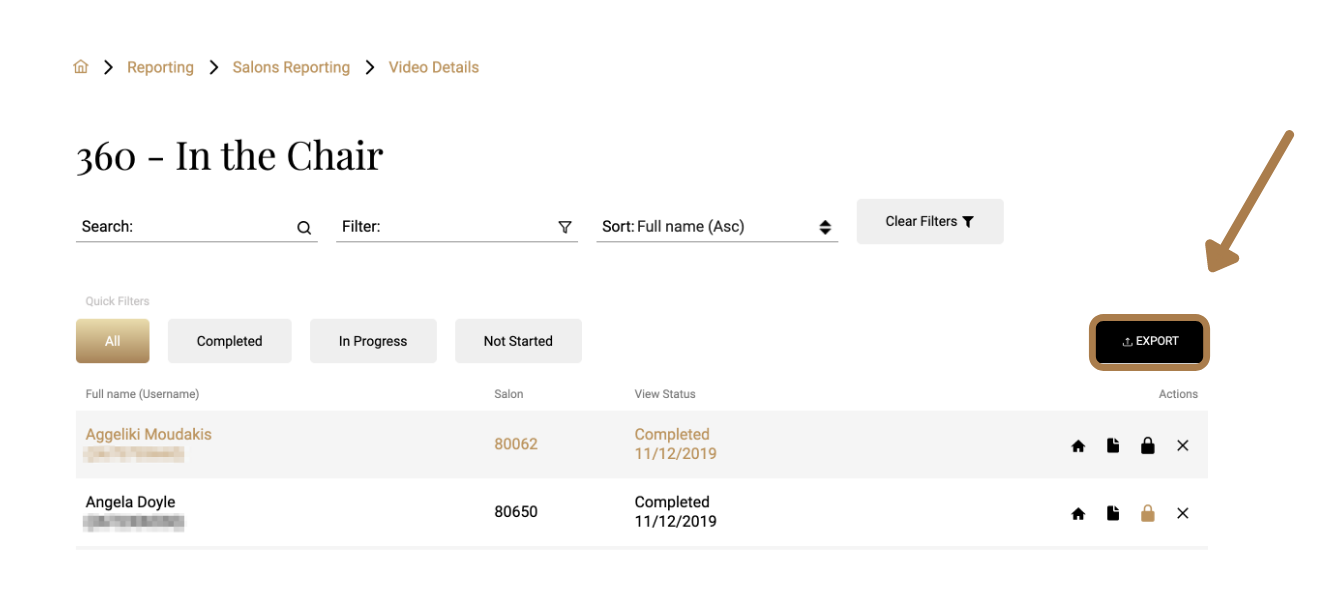 How to export reports