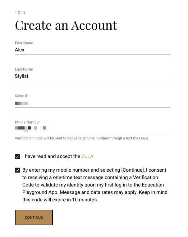 Create an account